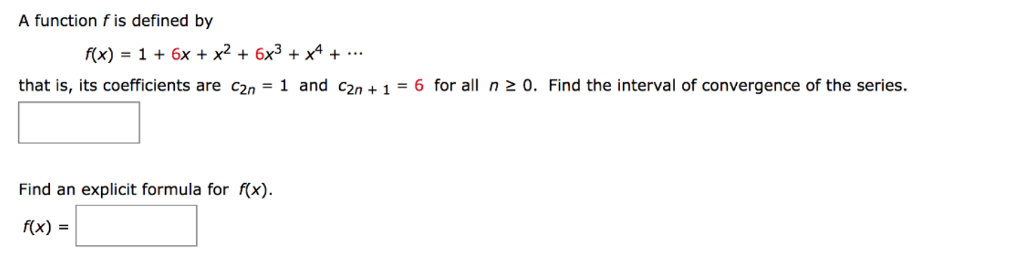 Solved A function fis defined by rx) = 1 + 6x + x2 + 6x3 +x4 | Chegg.com