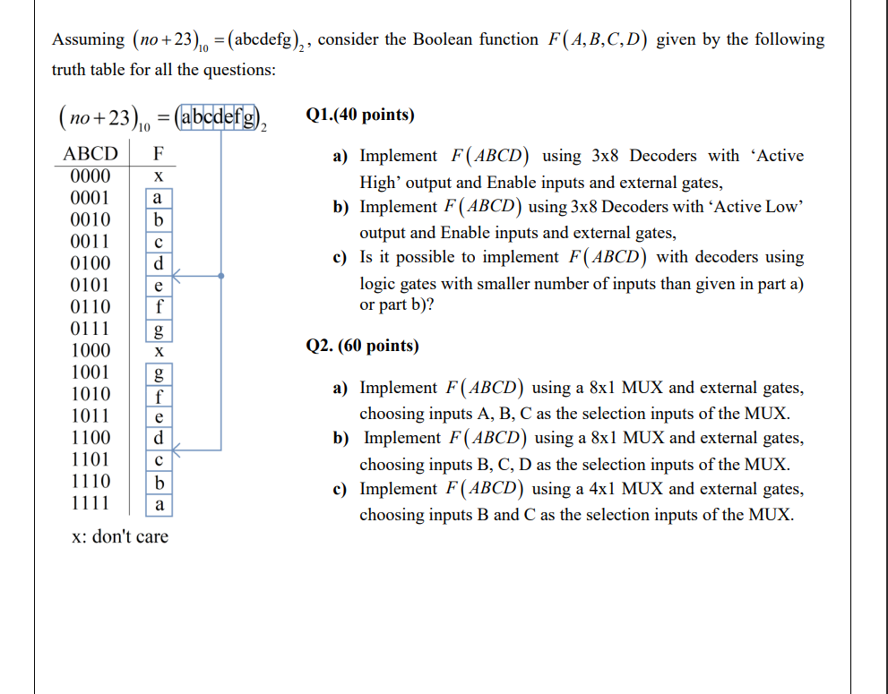 Solved Assuming (no +23) = (abcdefg),, consider the Boolean | Chegg.com