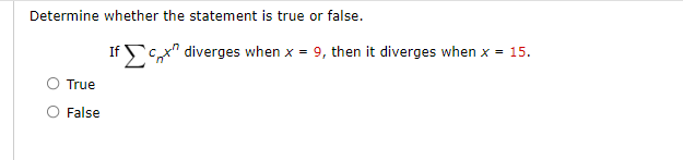 Solved Determine whether the statement is true or false. If | Chegg.com