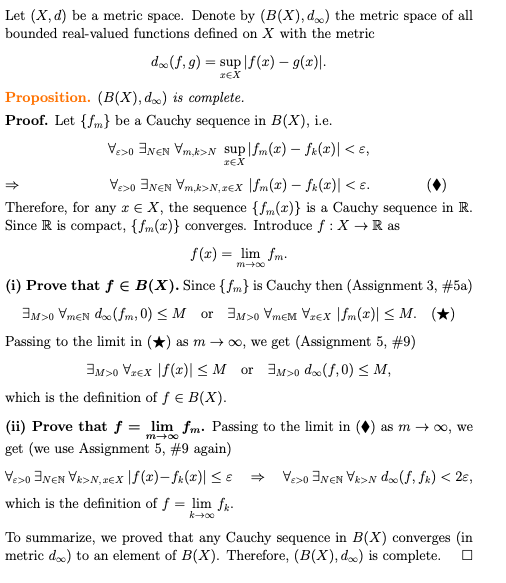 Solved 3. Completeness of 1º. Prove that the metric space, | Chegg.com
