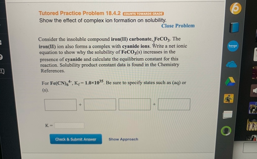 Solved Tutored Practice Problem 18.4.2 COUNTS TOWARDS GRADE | Chegg.com