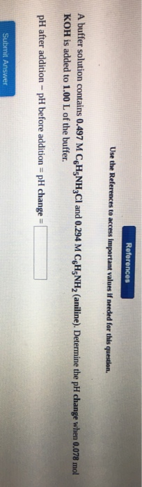 Solved References A buffer solution contains 0.497 M | Chegg.com