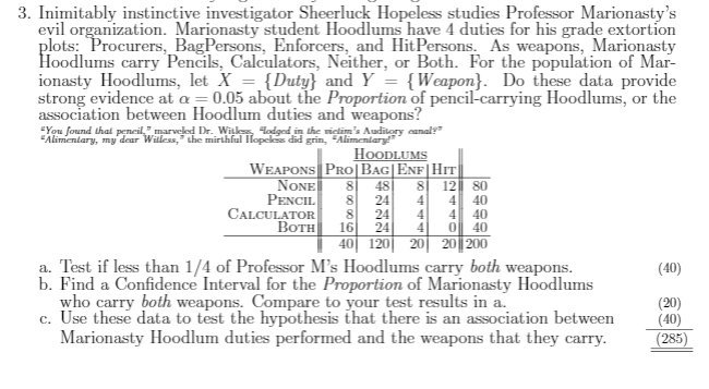 Solved 3. Inimitably instinctive investigator Sheerluck | Chegg.com