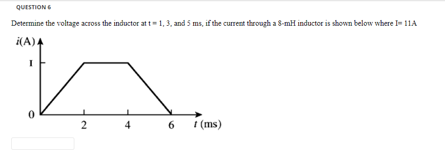 Solved QUESTION 6 Determine the voltage across the inductor | Chegg.com