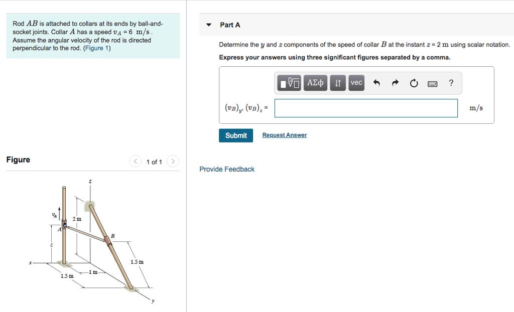 Solved Rod AB is attached to collars at its ends by | Chegg.com