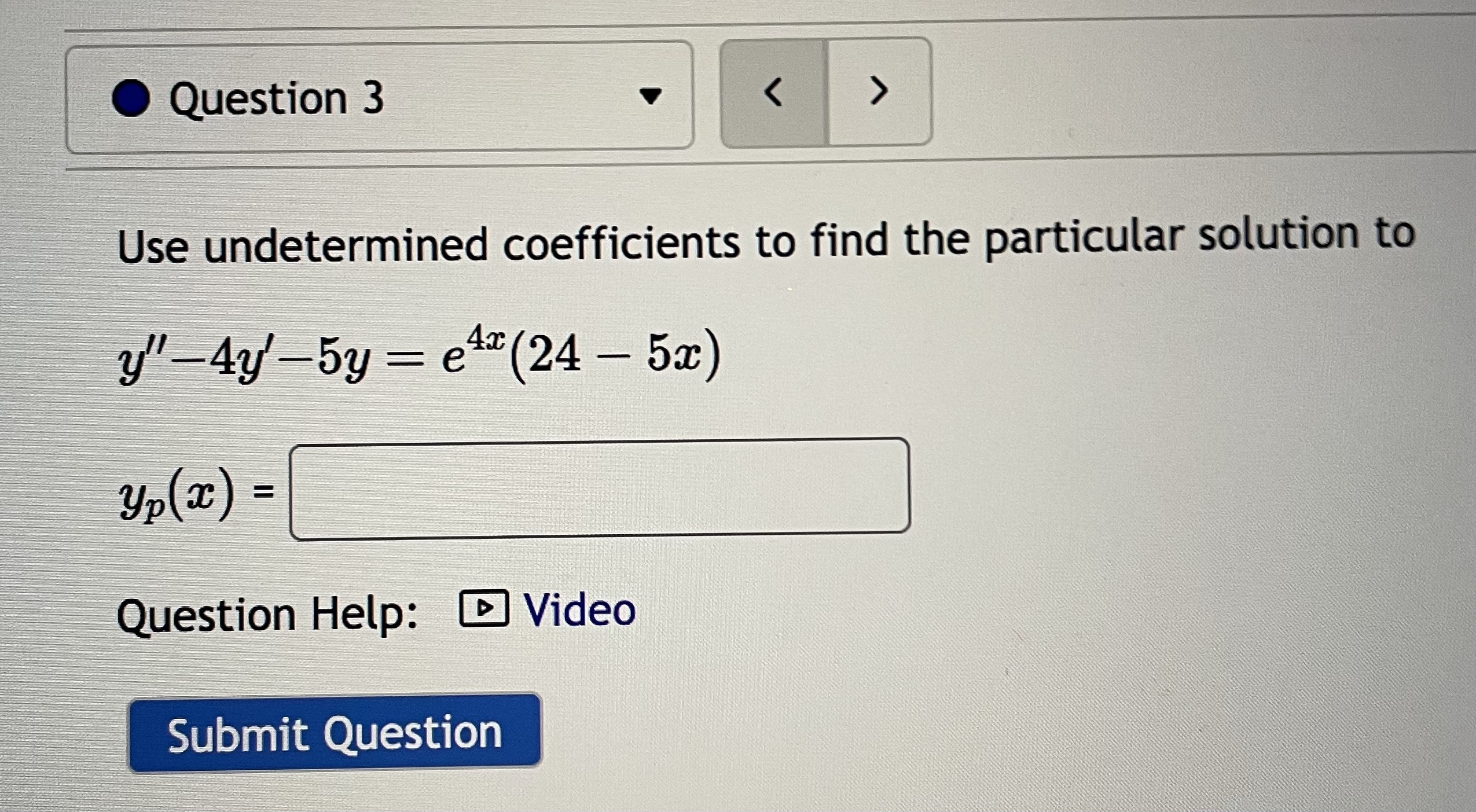 Solved Use undetermined coefficients to find the particular | Chegg.com