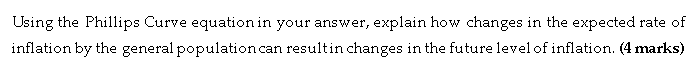 Solved Using the Phillips Curve equation in your answer, | Chegg.com