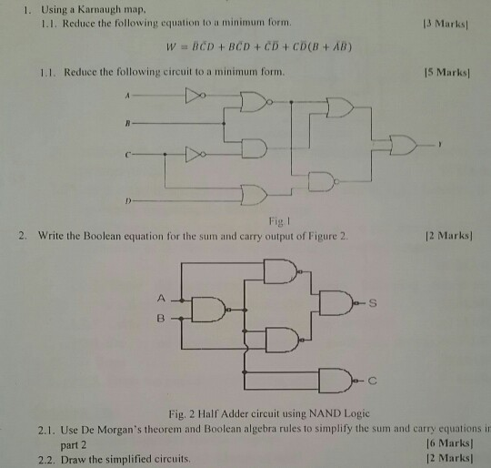 Solved 1. Using a Karnaugh map. 1.1. Reduce the following | Chegg.com | Chegg.com
