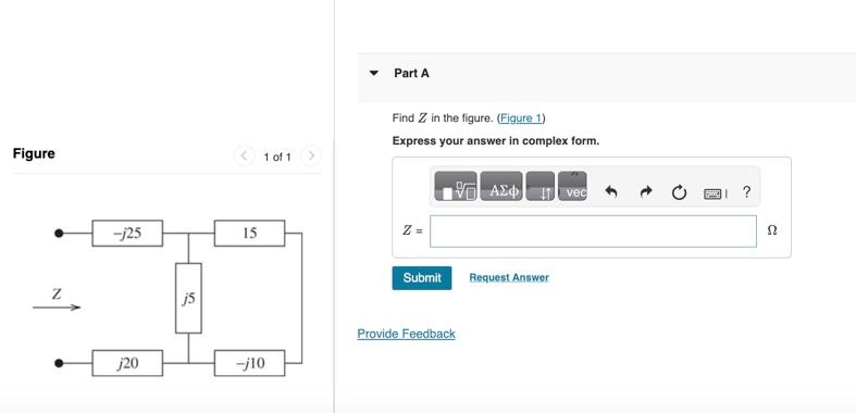 Solved Find Z in the figure. (Figure 1) Express your answer | Chegg.com