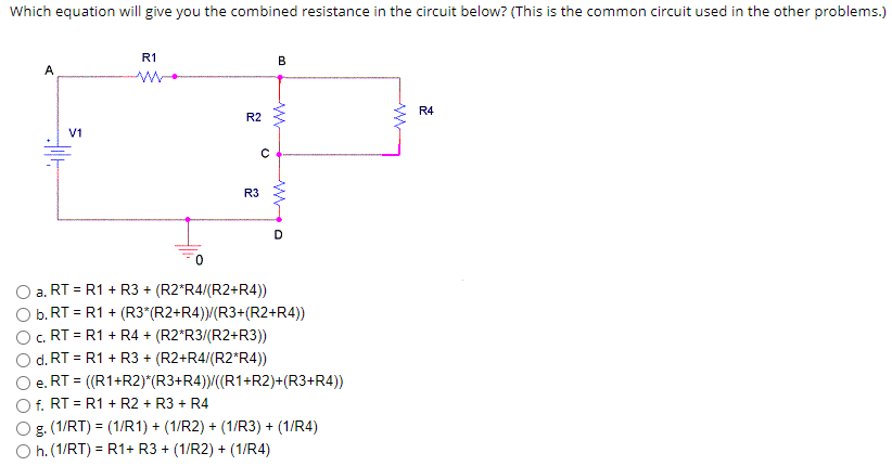 Solved Which equation will give you the combined resistance | Chegg.com
