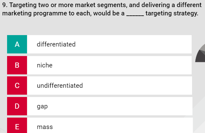 Solved Targeting two or more market segments, and delivering | Chegg.com
