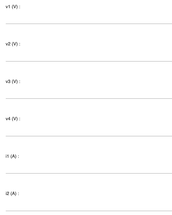 Solved Determine the voltages v1,v2,v3 and v4 and the | Chegg.com