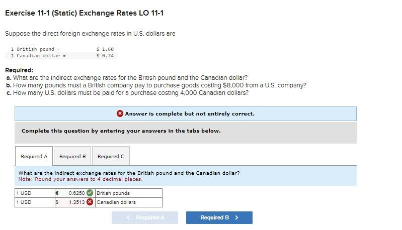 Solved Required: a. What are the Indirect exchange rates for | Chegg.com