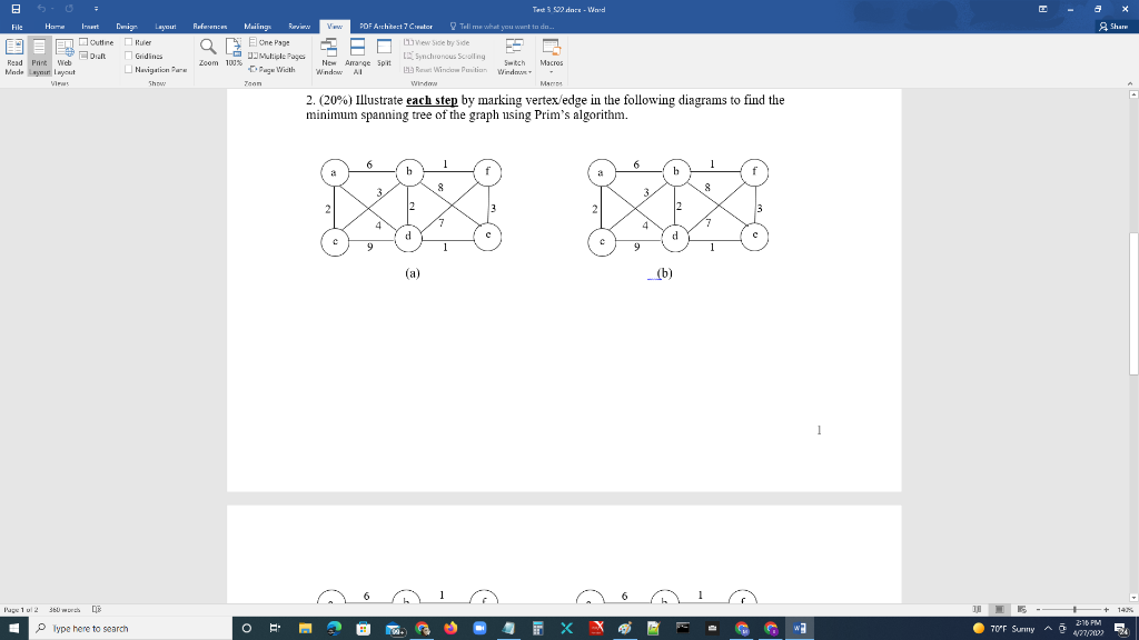 Solved 8 File @= Read Print Web Made Layout Layout Views | Chegg.com