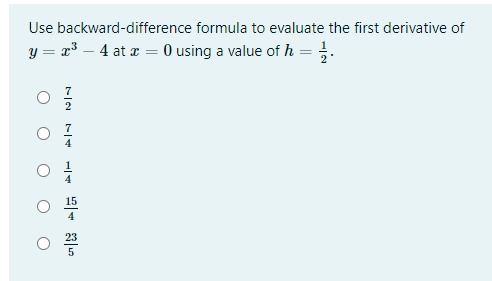Solved Use backward-difference formula to evaluate the first | Chegg.com