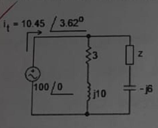 Solved In the following circuit, find the impedance z so | Chegg.com