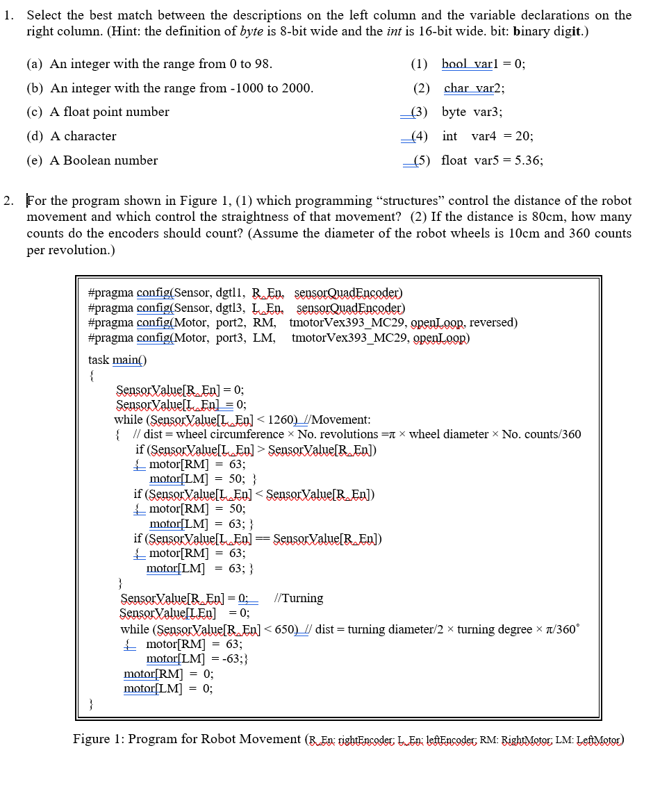 Solved 1. Select the best match between the descriptions on | Chegg.com