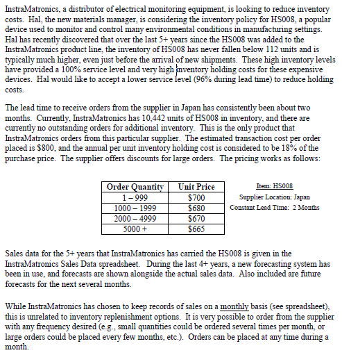 Solved You are asked to determine the order quantity (Q) and | Chegg.com