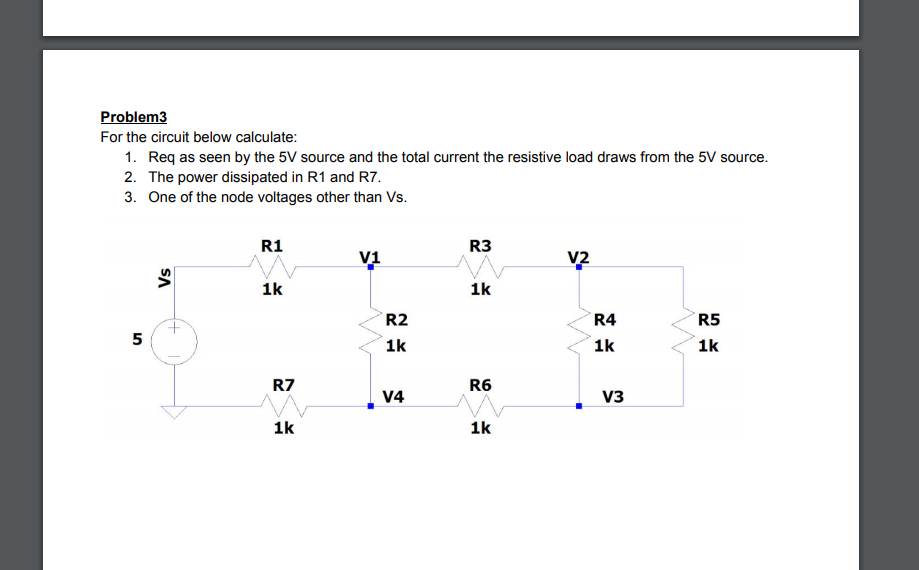 Solved Problem3 For the circuit below calculate 1. Req as | Chegg.com