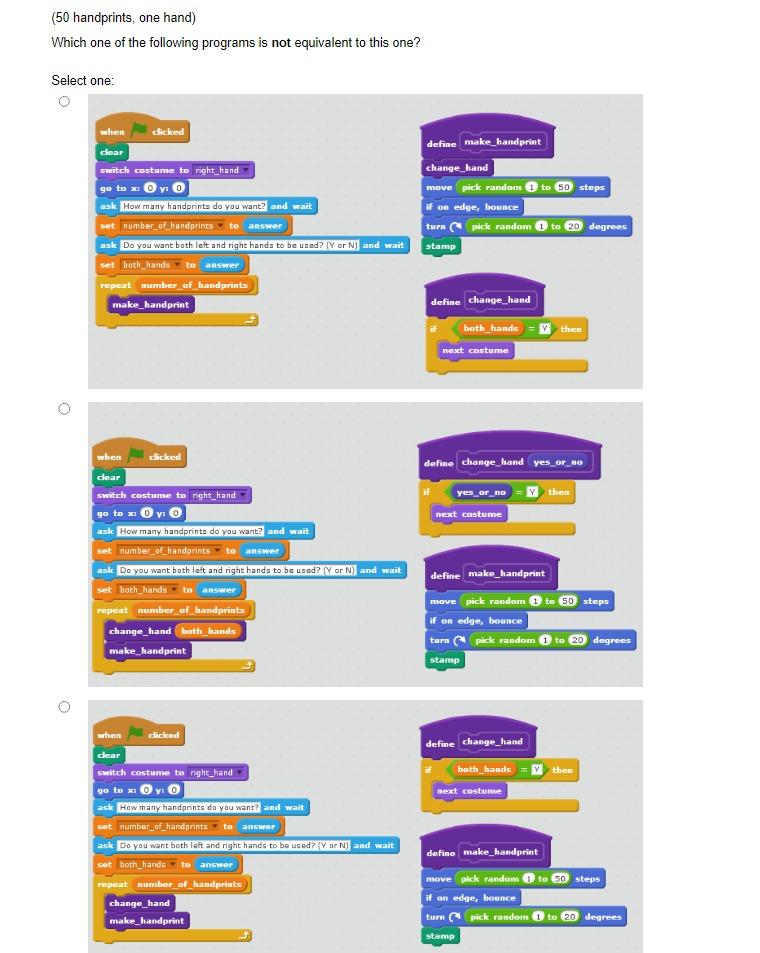 Solved A sprite, Hand, has the following two costumes. Study | Chegg.com Solved A sprite, Hand, has the following two costumes. Study | Chegg.com