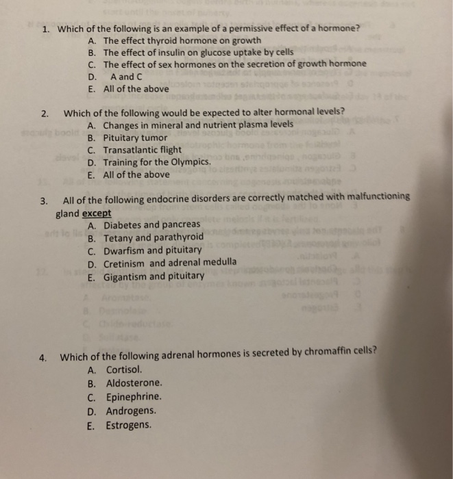 Solved 1. Which of the following is an example of a | Chegg.com