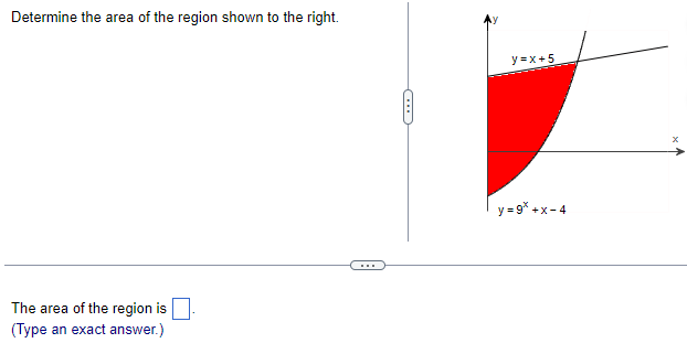 Solved Determine the area of the region shown to the right. | Chegg.com Solved Determine the area of the region shown to the right. | Chegg.com