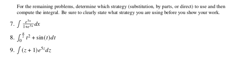 Solved For the remaining problems, determine which strategy | Chegg.com