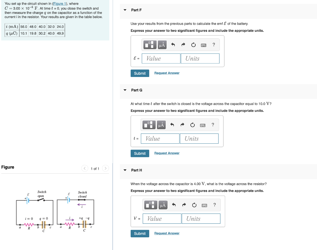 Solved You set up the circuit shown in (Figure 1), where C = | Chegg.com