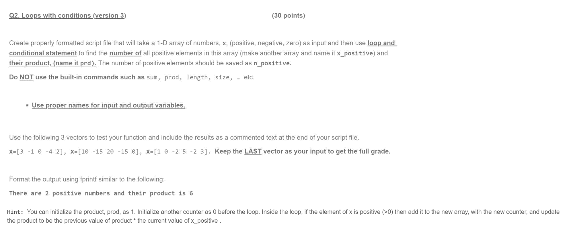 Solved Create properly formatted script file that will take | Chegg.com