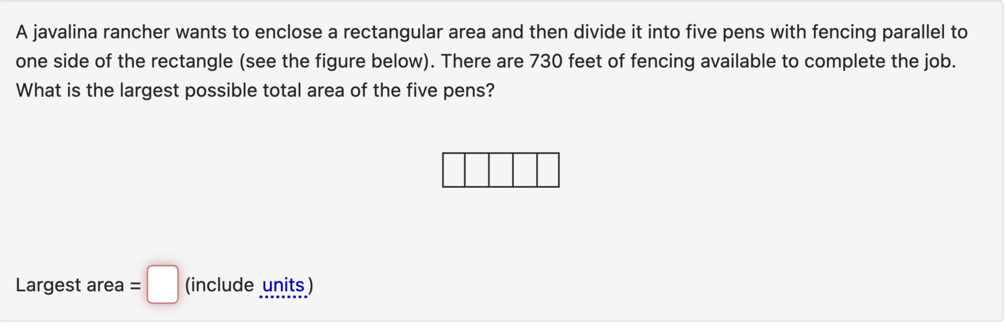 Solved A javalina rancher wants to enclose a rectangular | Chegg.com
