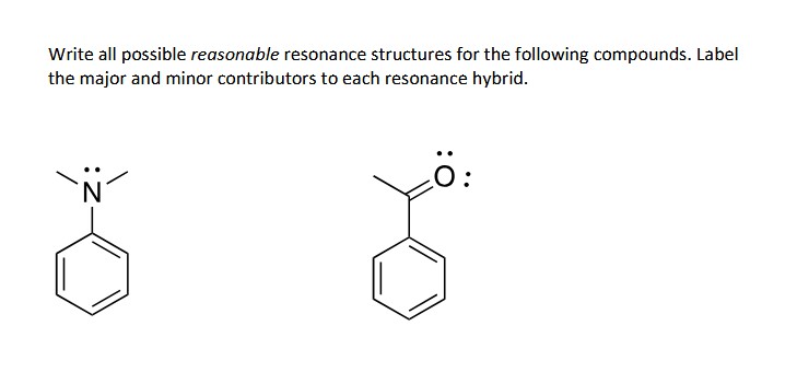 Solved Write all possible reasonable resonance structures | Chegg.com