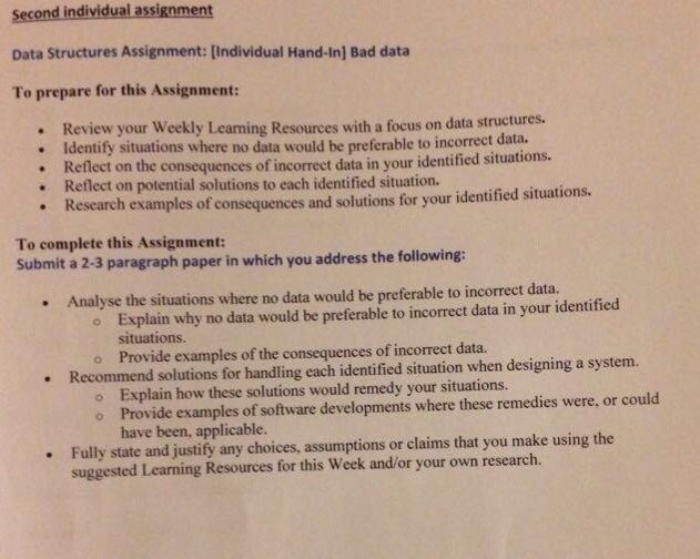 Solved Second Individual Assignment Data Structures