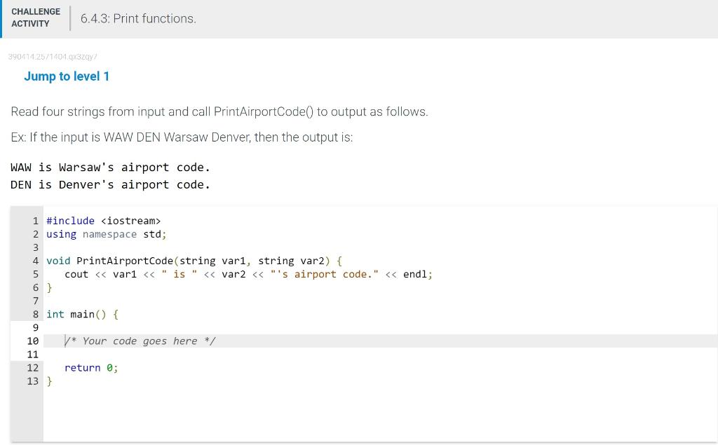 Solved C++ please. I've been getting it to print, but won't | Chegg.com