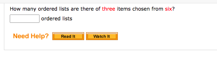 Solved How many ordered lists are there of three items | Chegg.com