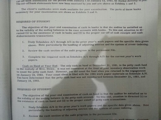 ASSIGNMENT #1 Cash in Banks and on Han Cash in Banks | Chegg.com
