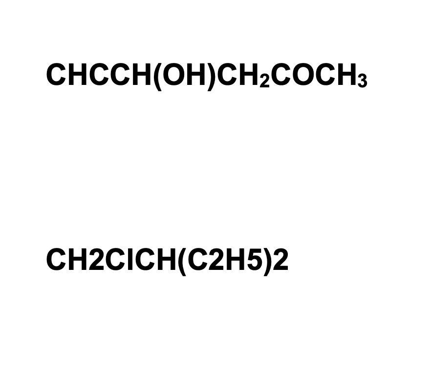 Solved CHCCH(OH)CH2COCH3 CH2CICH(C2H5)2 | Chegg.com