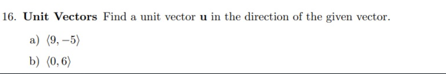 Solved 6. Unit Vectors Find a unit vector u in the direction | Chegg.com