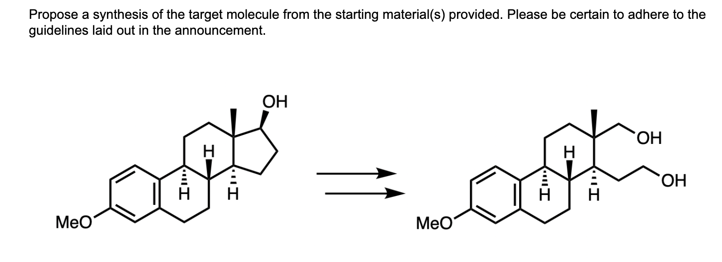 Solved Propose a synthesis of the target molecule from the | Chegg.com