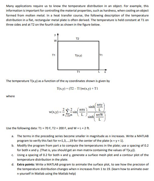 Many applications require us to know the temperature | Chegg.com