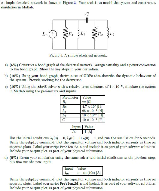 A simple electrical network is shown in Figure 3. | Chegg.com