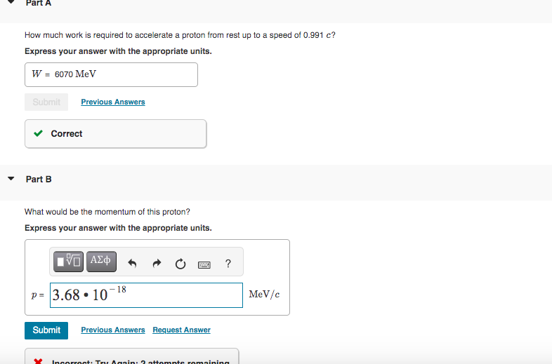 Solved Please help me solve Part B (calculating the momentum | Chegg.com