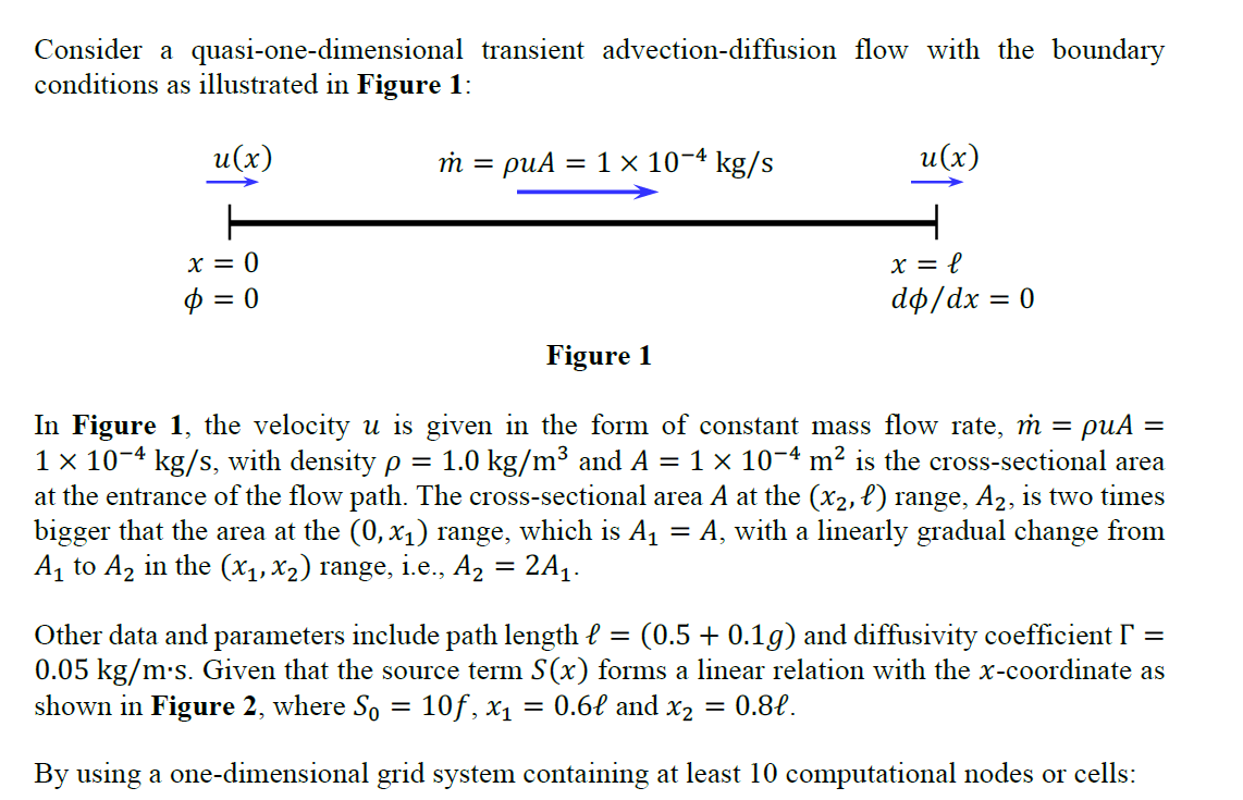 Solved Consider a quasi-one-dimensional transient | Chegg.com