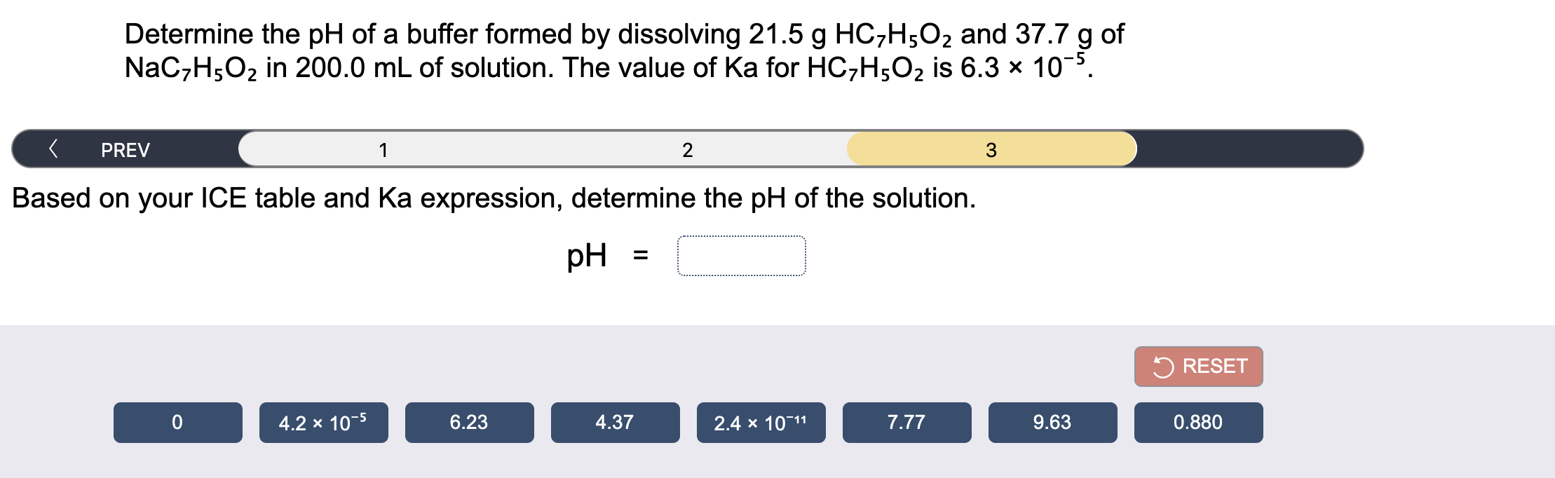 Solved Determine the pH of a buffer formed by dissolving | Chegg.com