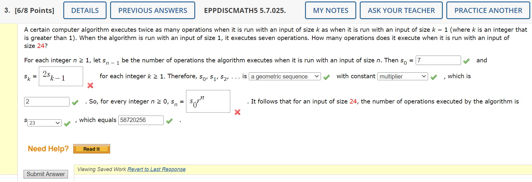 Solved A Certain Computer Algorithm Executes Twice As Many 