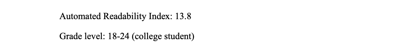 4. (20 pts) Automated Readability Index (ARI) is used | Chegg.com