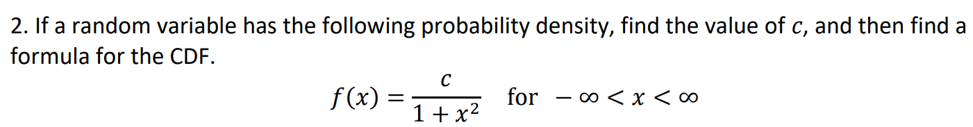 Solved 2. If a random variable has the following probability | Chegg.com