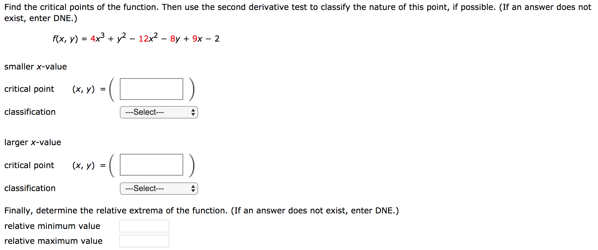 Solved Find the critical points of the function. Then use | Chegg.com