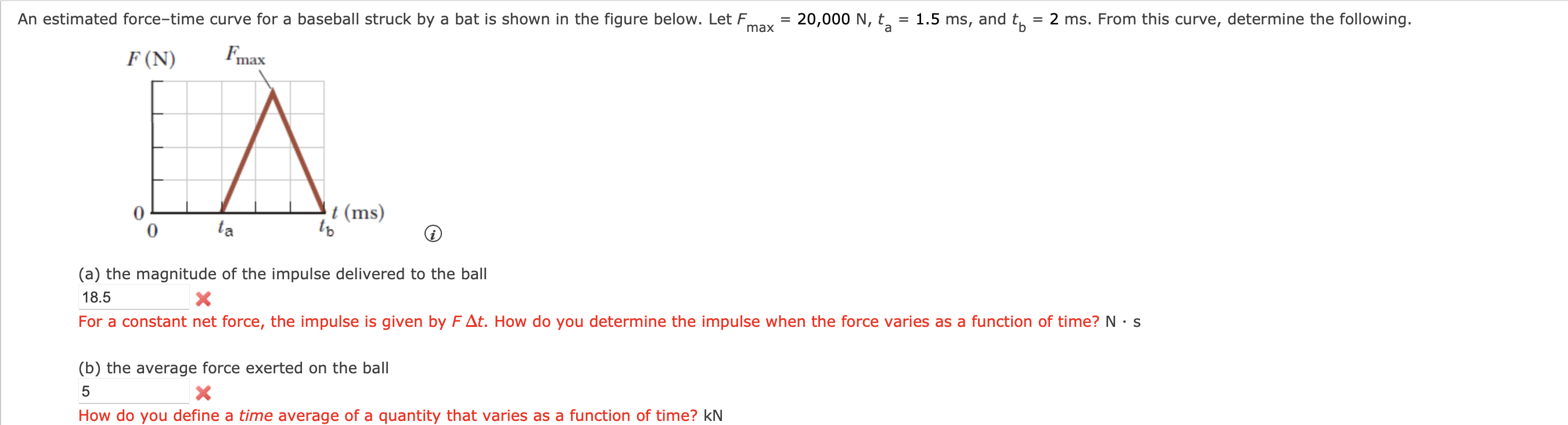 Solved i) (a) the magnitude of the impulse delivered to the | Chegg.com