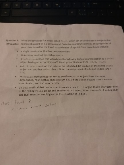 Solved Question 4 Write The Java Code For A Class Called 8626