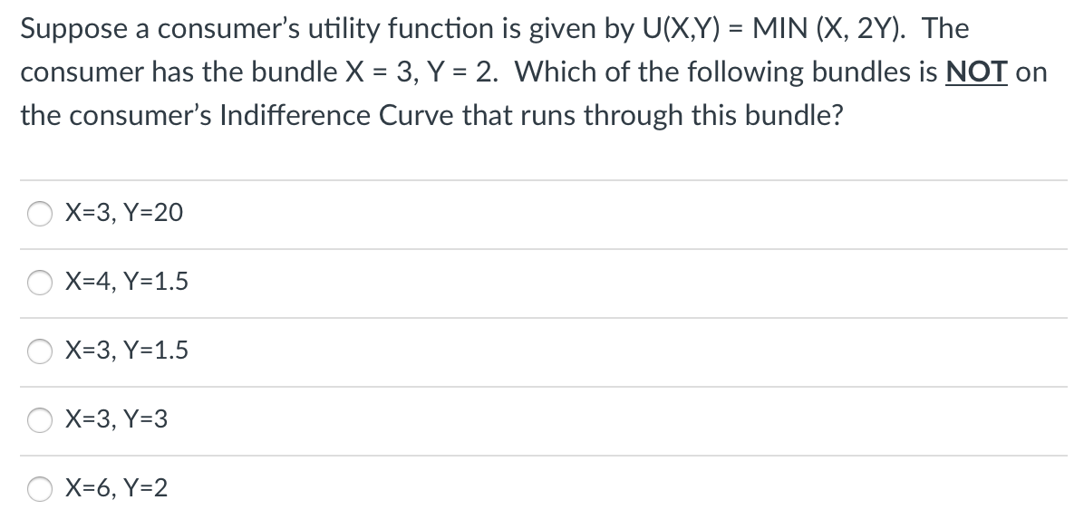 Solved Suppose a consumer's utility function is given by | Chegg.com